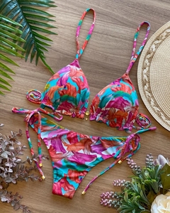 Biquini Cortininha Folhas | Deluxe Biquinis Moda Praia